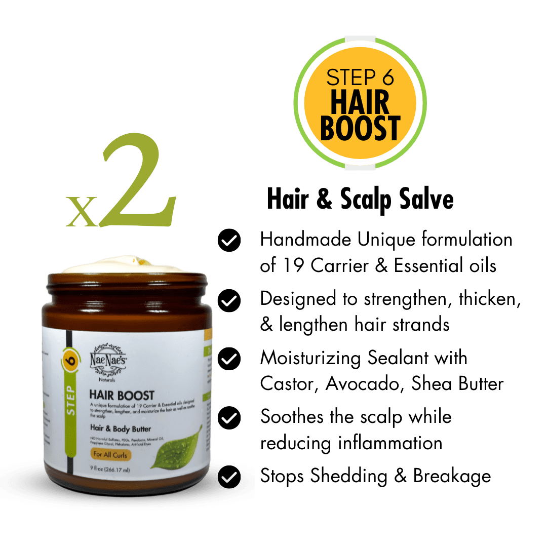 Hair Boost: Hair & Scalp Salve 9oz - 2 Jar Bundle – Nae Nae's